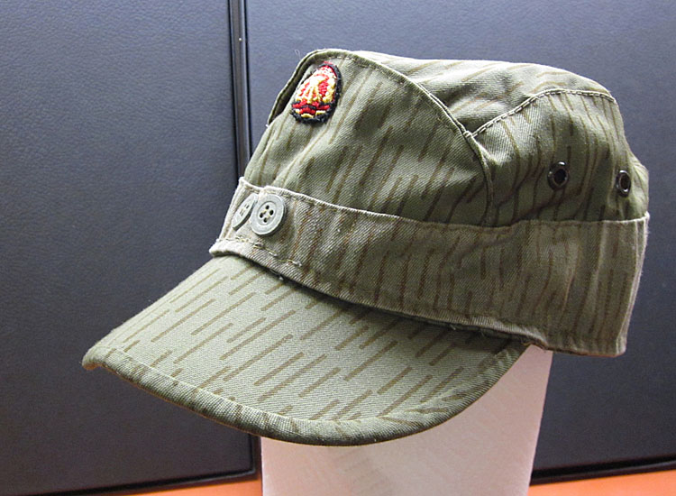 East German Rain Pattern Scrap Material M-43 Cap - DDR HELMETS ...