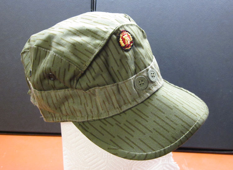 East German Rain Pattern Scrap Material M-43 Cap - DDR HELMETS ...