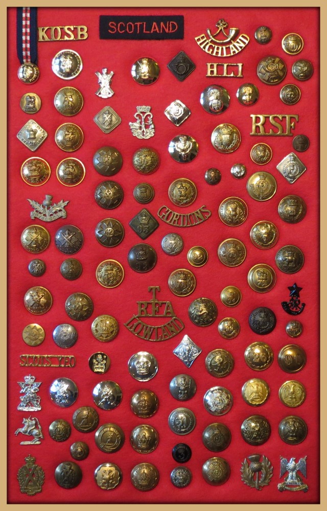 My Scottish Button Collection (and some collar badges and shoulder ...