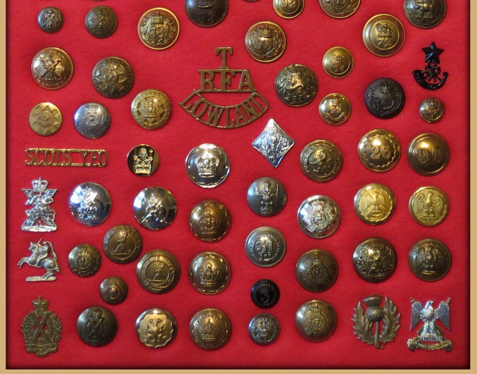 My Scottish Button Collection (and some collar badges and shoulder ...