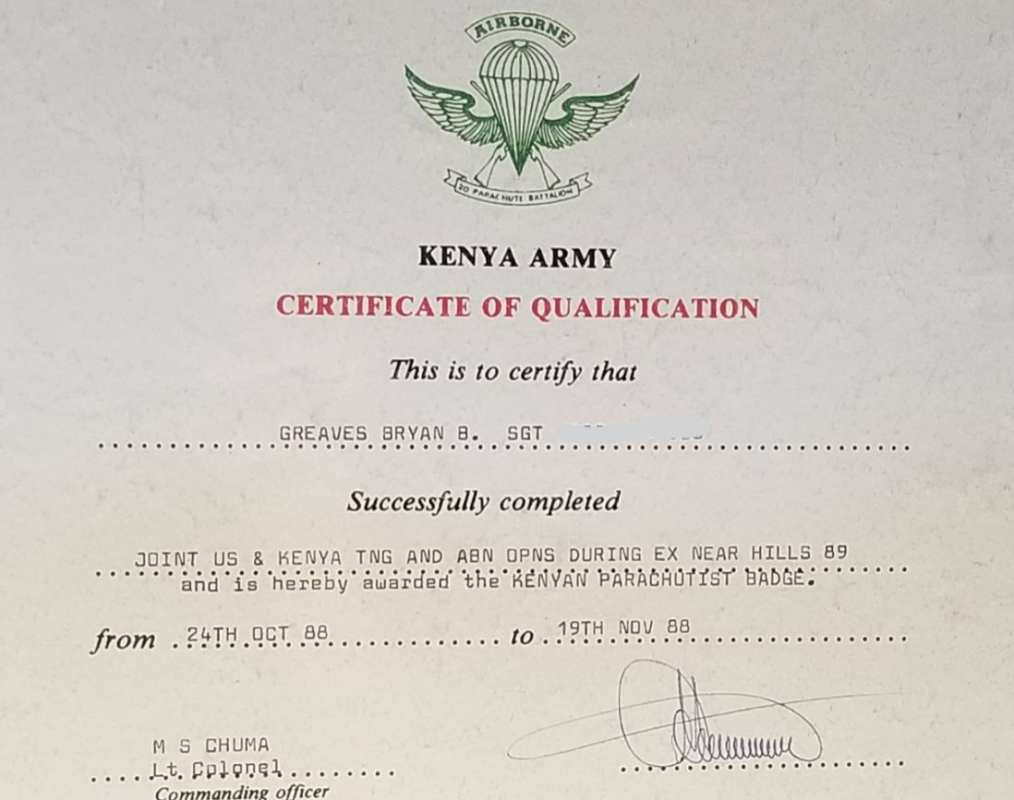 20 Para Battalion Kenyan Army - ALL AFRICAN NATIONS - World Militaria Forum