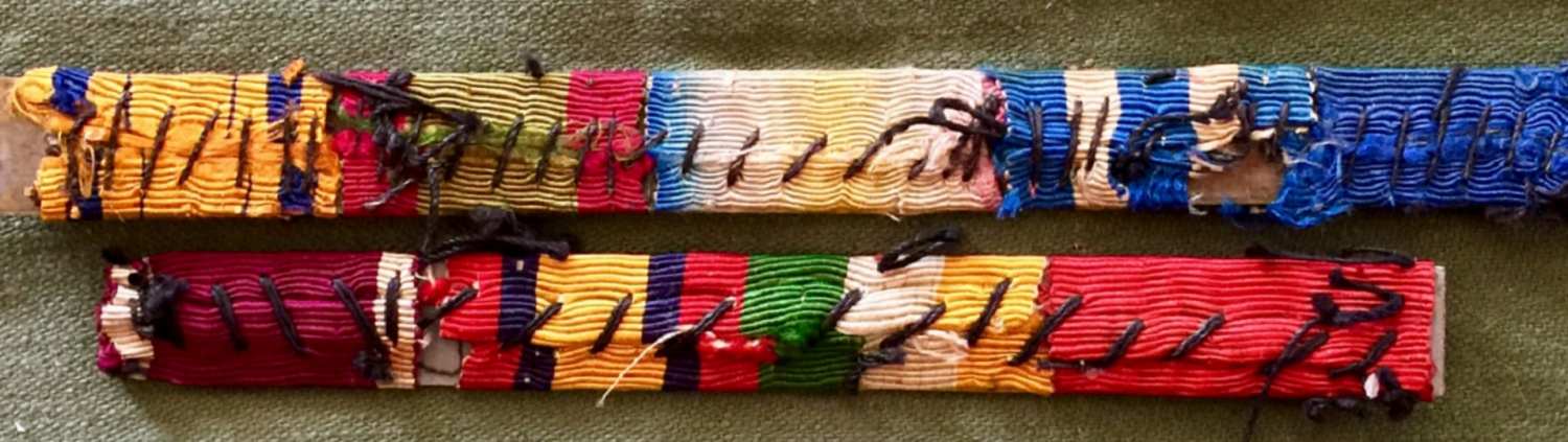 Set of nine old British Campaign Medal Ribbons - CAN YOU IDENTIFY THIS ...