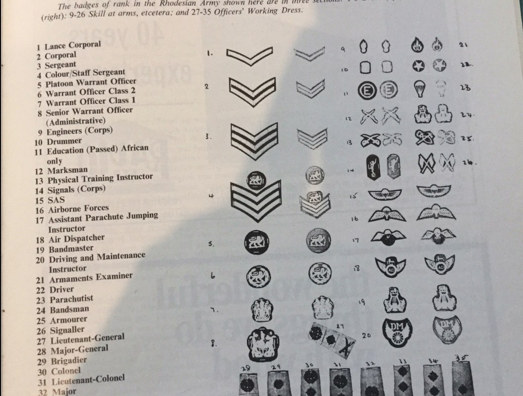 Rhodesian Cloth Insignia - ALL AFRICAN NATIONS - World Militaria Forum