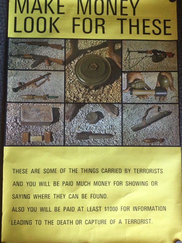 Rhodesian Public Awareness Terrorist weapons posters - ALL AFRICAN ...