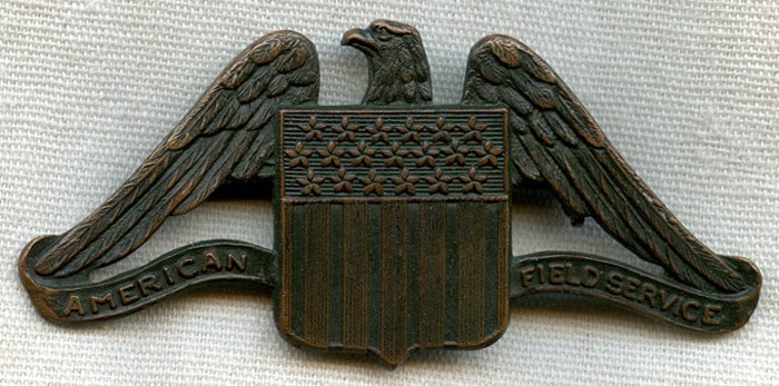 American Ambulance Field Service Hat Badges - FR MEDALS, BADGES ...
