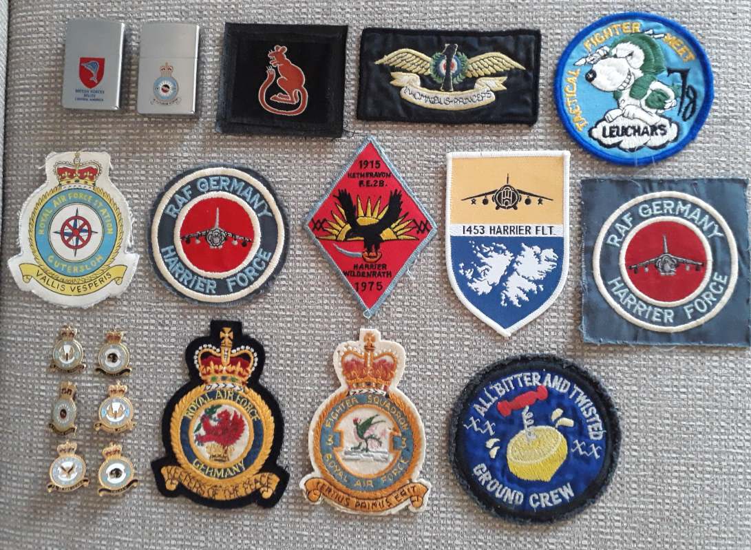 My 1970s RAF Harrier patch collection - Uniforms, Insignia, Equipment ...