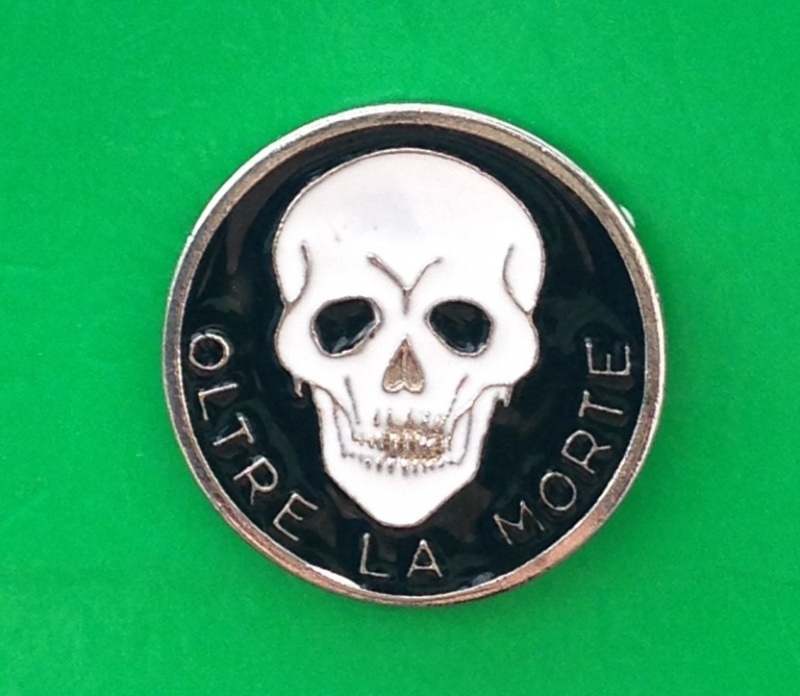 Possibly Italian enameled skull pin Oltre La Morte - CAN YOU IDENTIFY ...