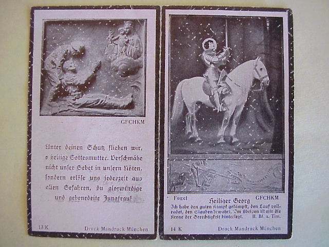 WW2 German Death Card Of SS-Polizei member Michael Piser - TR PHOTOS ...