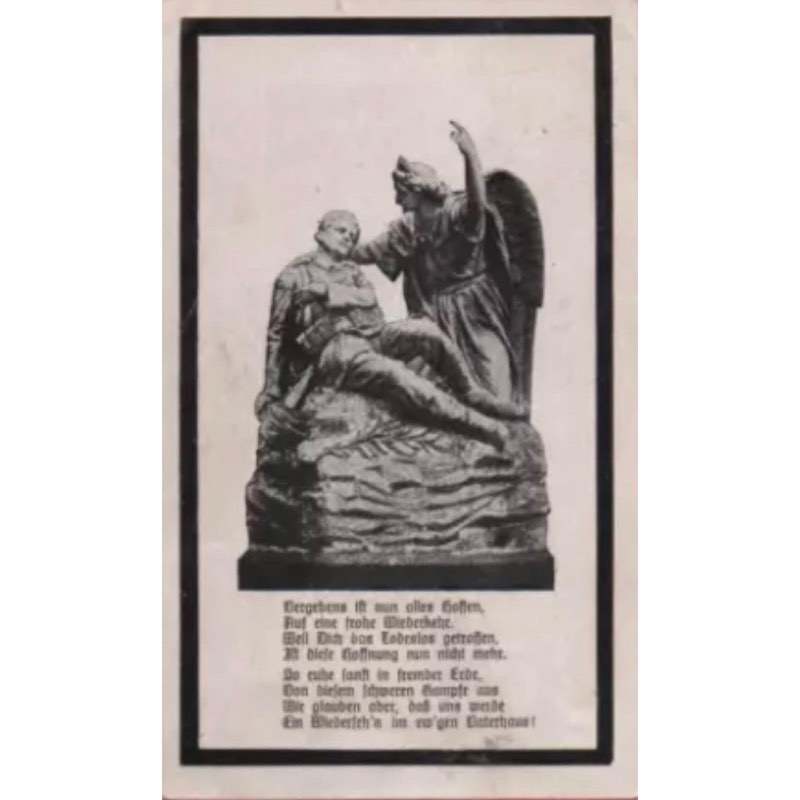 WW2 German Death Card Of SS-Polizei member Michael Piser - TR PHOTOS ...