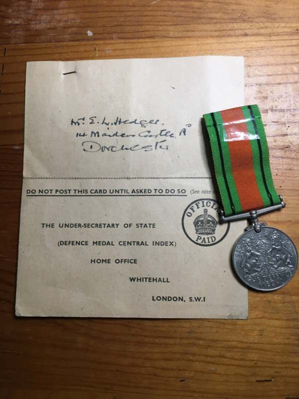 UK Defense Medal with Authorization Card from Whitehall - The Army ...