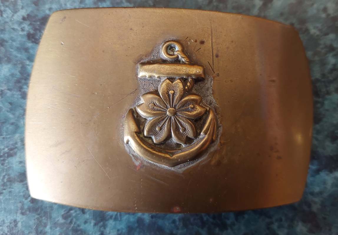 Japanese Navy Insignia On GI Made Buckle - JPN MISC MILITARIA - World ...