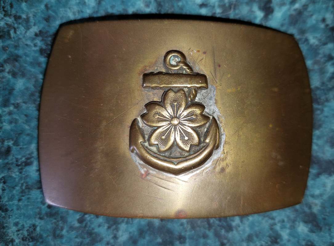 Japanese Navy Insignia On GI Made Buckle - JPN MISC MILITARIA - World ...