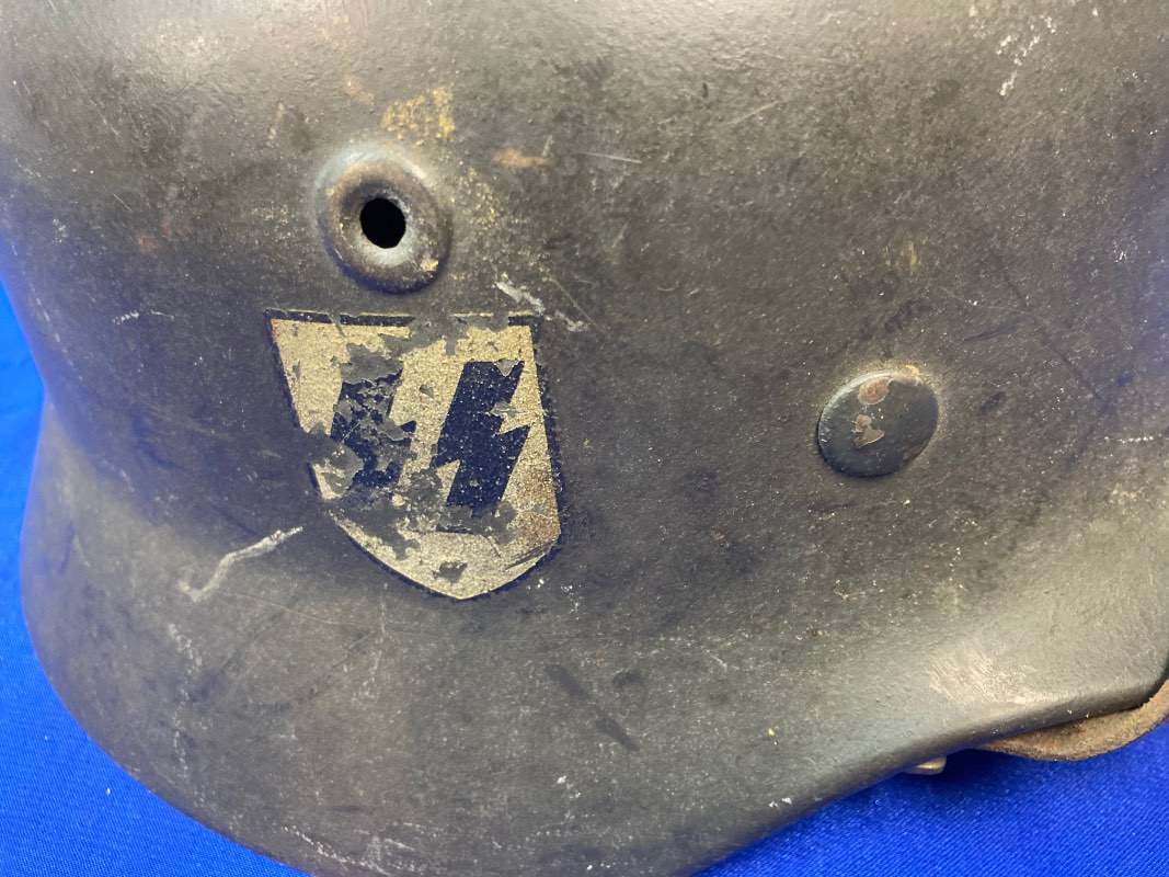 WW2 bring back Captured M40 SS Helmet - TR HELMETS - World Militaria Forum