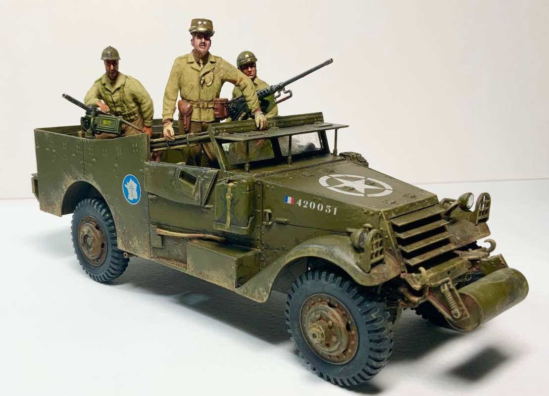 1/35 Scale US M3 Scout Car used by French 2nd Armored Division ...