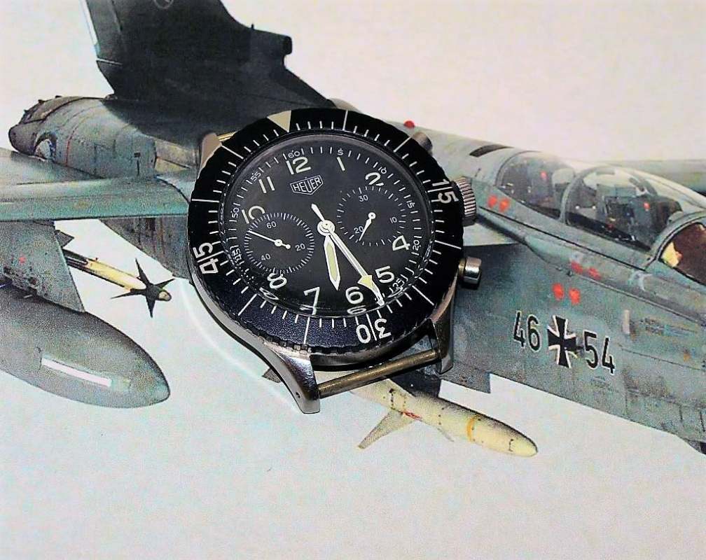 Bund German Airforce navigation kit with Heuer Bund wristwatch ...