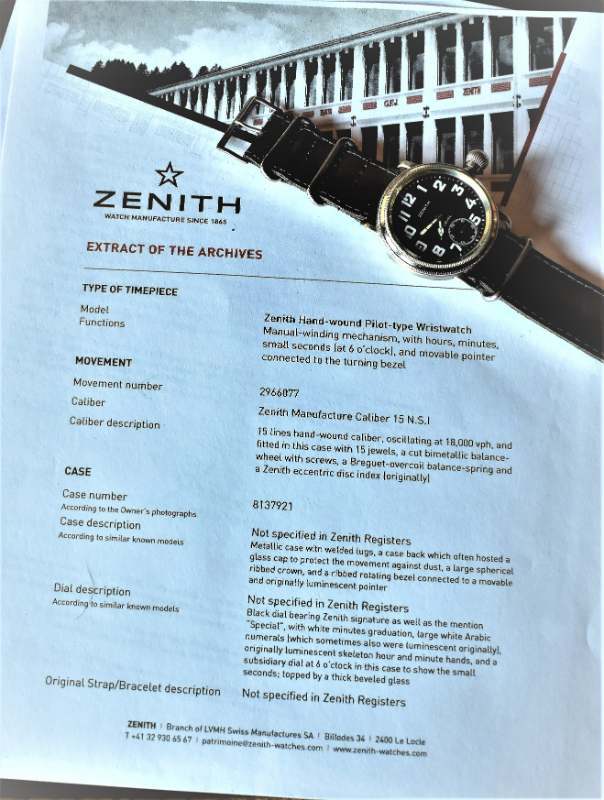 Zenith Military bought civilian pilot watch - OTHER NATIONS OF EUROPE ...