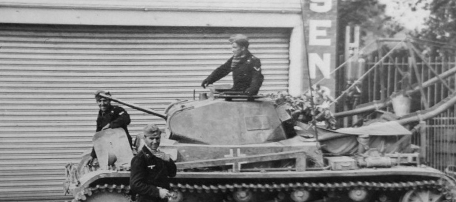 Panzer Troops Wearing The Field Grey Feldmutze 1940. - TR CLOTH ...