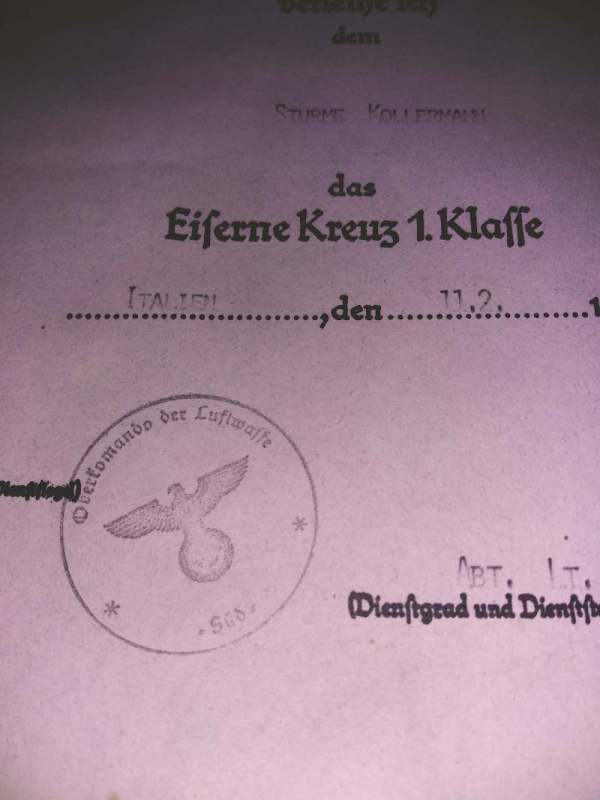 TR Iron Cross document, real or fake.. Thoughts??? - REAL, REPRO OR ...