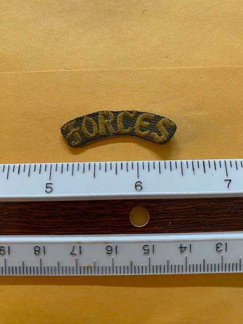 Tiny FORCES tab patch - CAN YOU IDENTIFY THIS? - World Militaria Forum