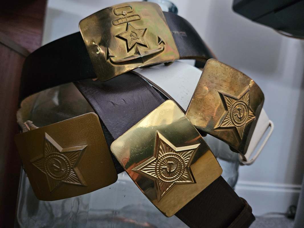 1980's Era Soviet Items: Belts/buckles and Shoulder Boards and Collar ...