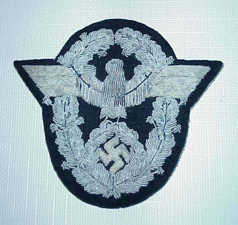 Bullion police patch - TR UNIFORMS - World Militaria Forum