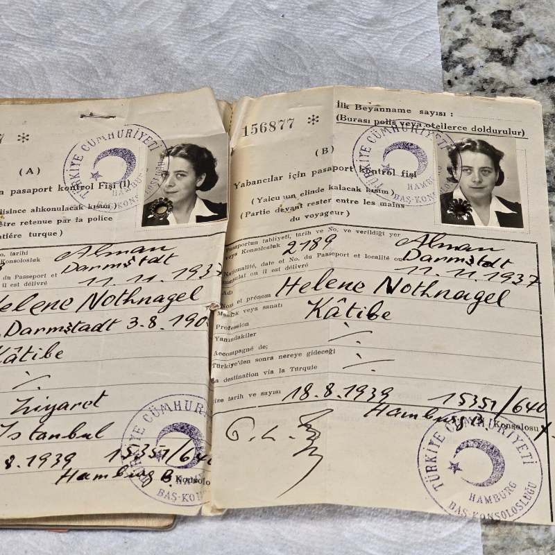 WWII era German Reispass for woman. Travelled to Turkey - TR PHOTOS ...