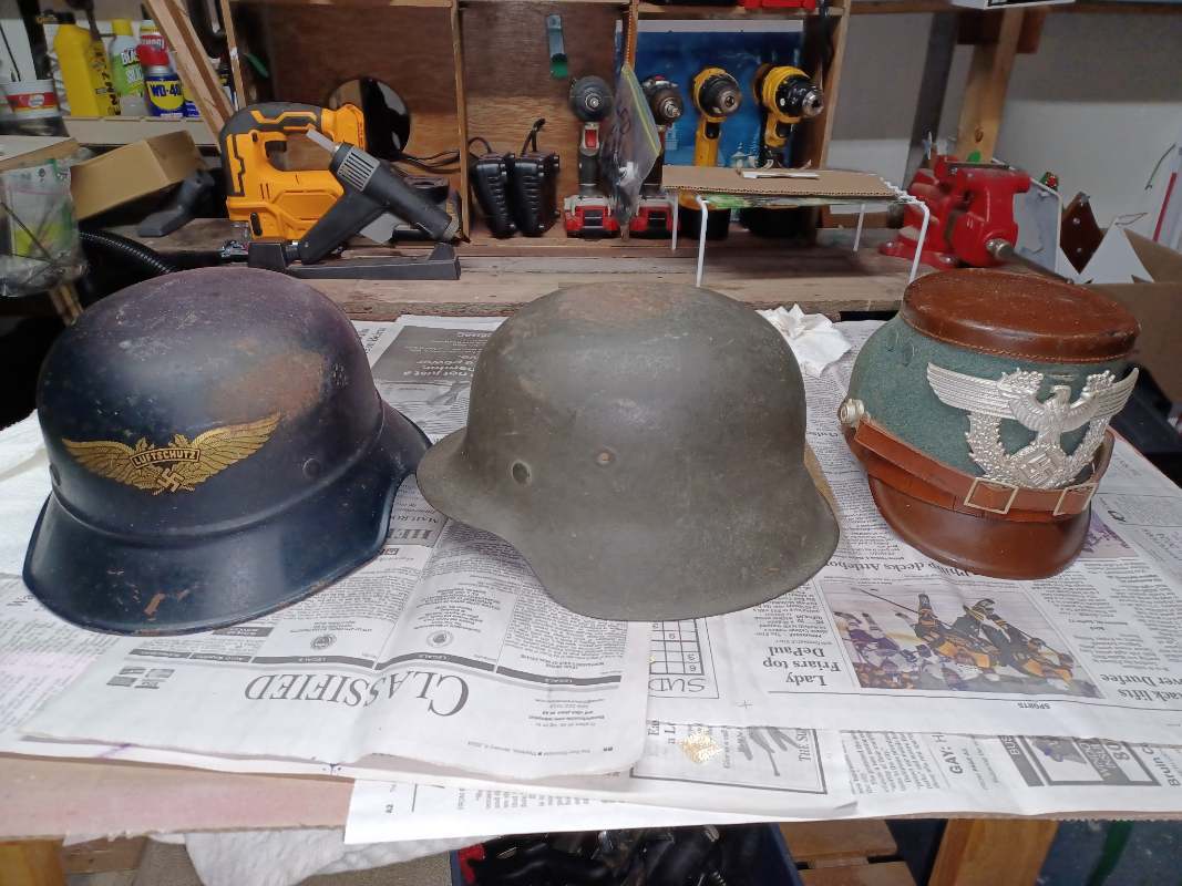 Three Pieces of German Headgear/Helmets - CAN YOU IDENTIFY THIS ...