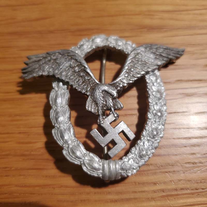 Luftwaffe Aluminum Pilots Badge - TR BADGES & INSIGNIA - World ...