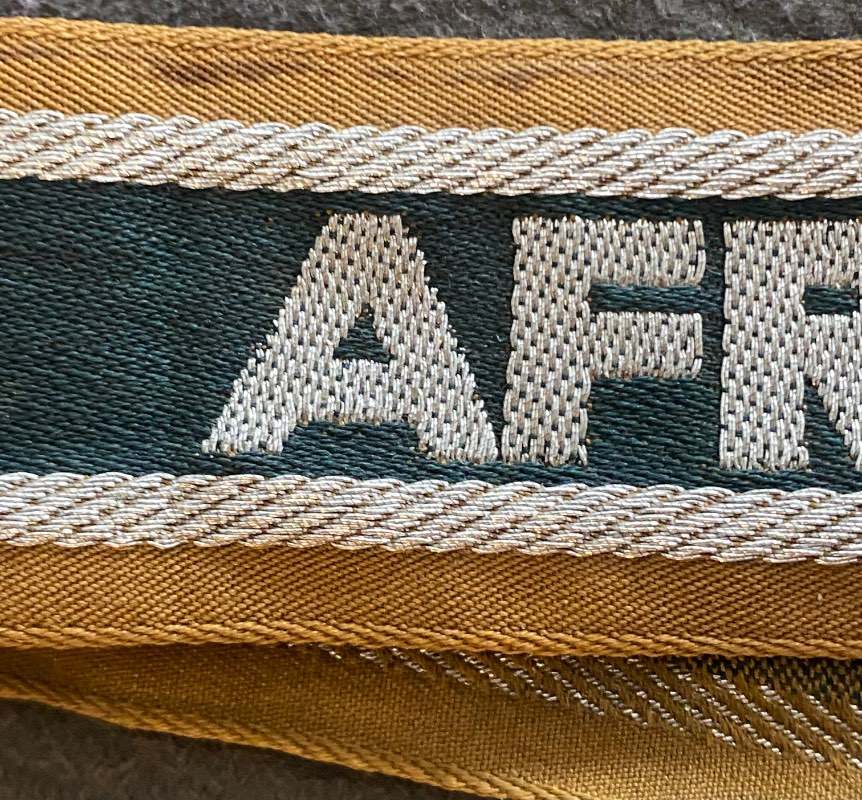 Afrikakorps Cuff Title - Real? - TR BADGES & INSIGNIA - World Militaria ...