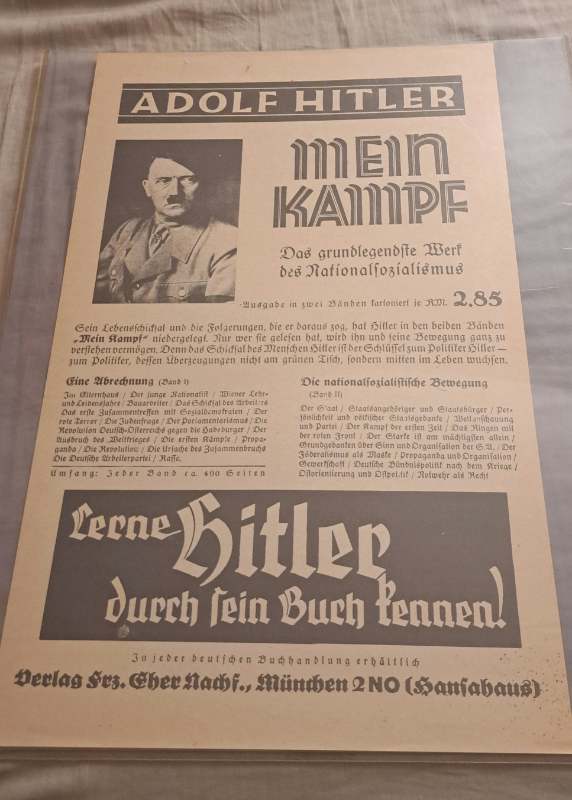 Period Mein Kampf Advertisement poster - THIRD REICH (1933 - 1945 ...