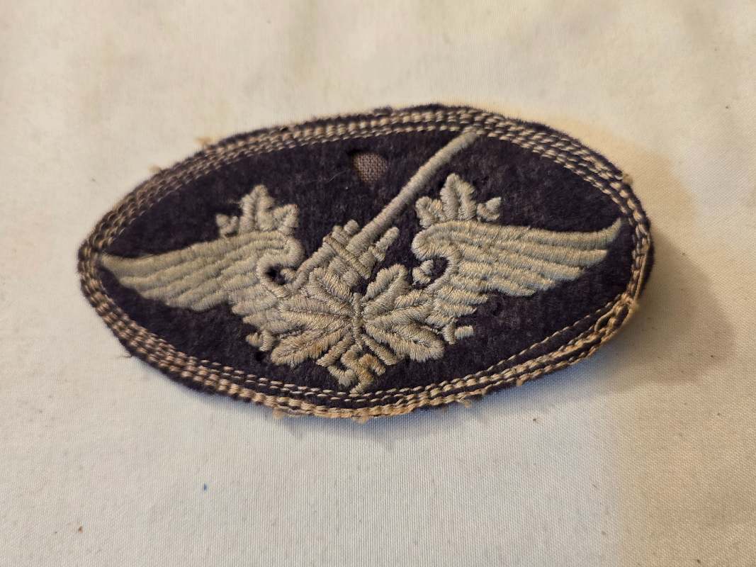 WW2 Luftwaffe Flak Artillery Trade Insignia Patch - CAN YOU IDENTIFY ...